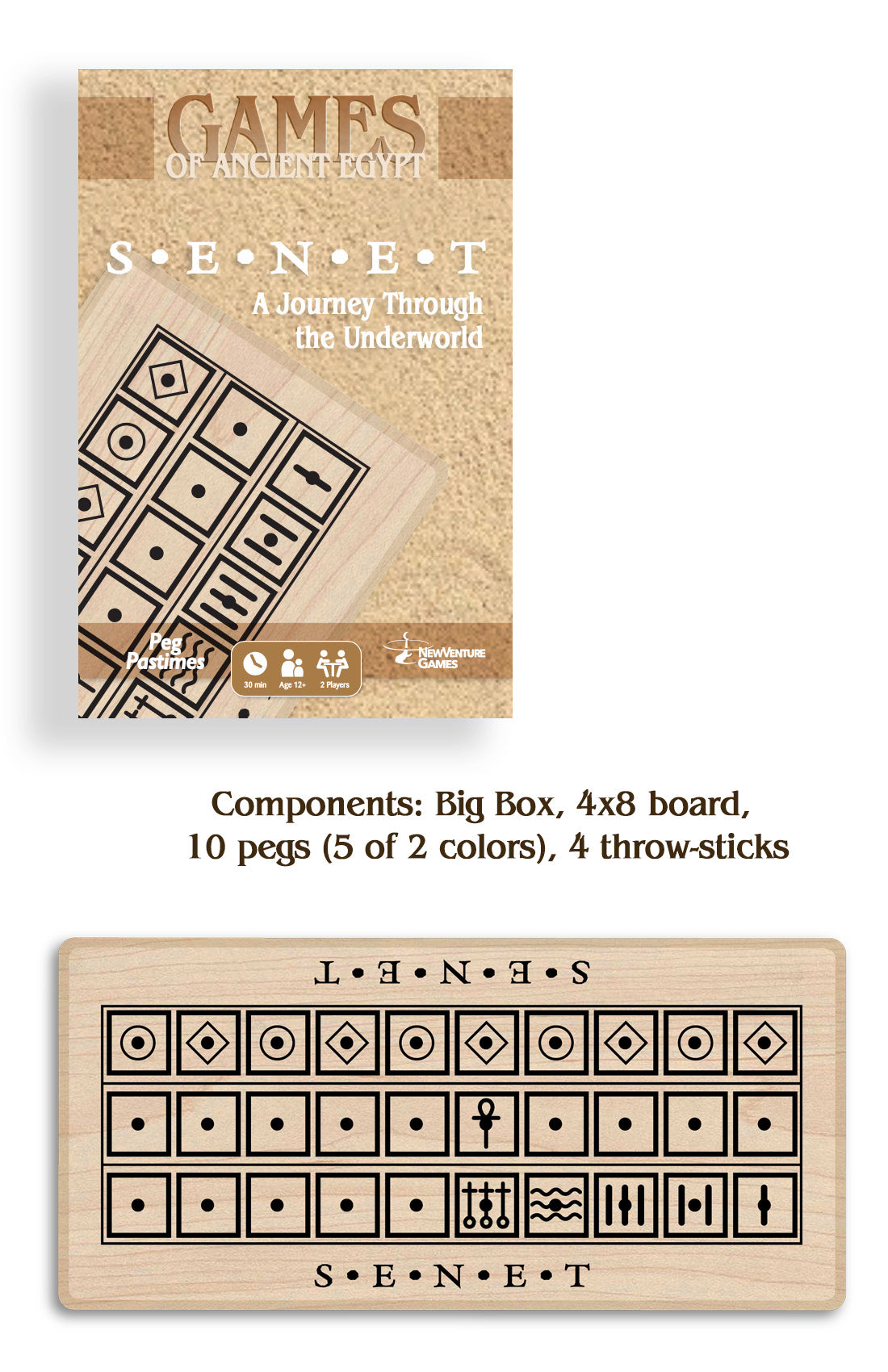Senet Strategy Board Game of Ancient Egypt – NewVenture Games LLC
